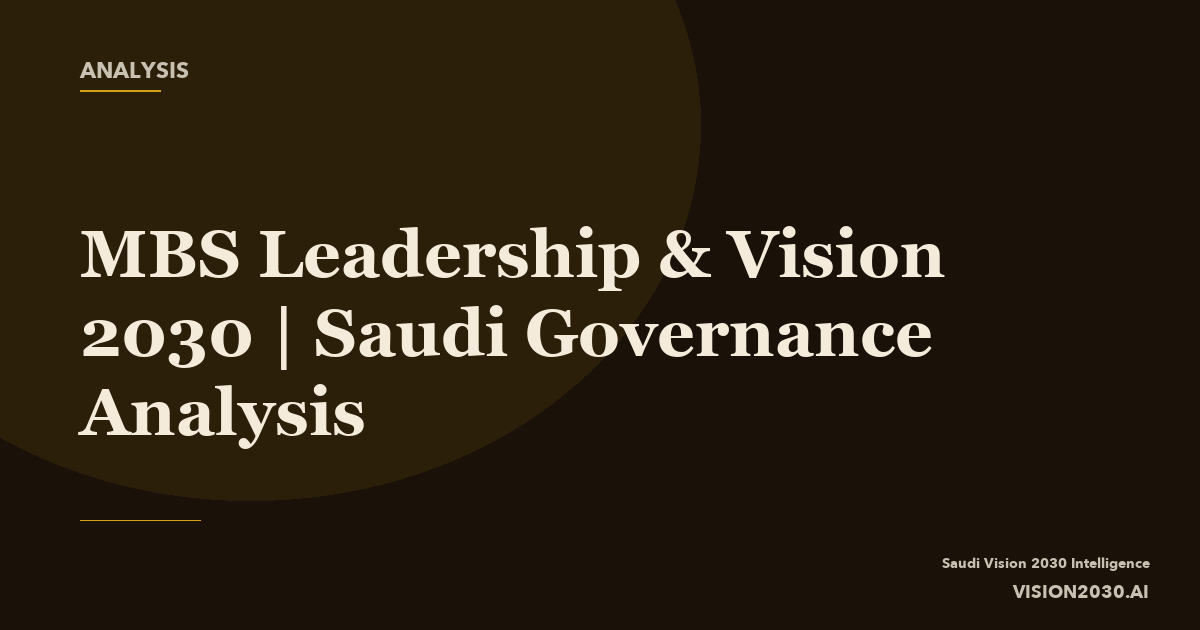 MBS Leadership & Vision 2030 | Saudi Governance Analysis